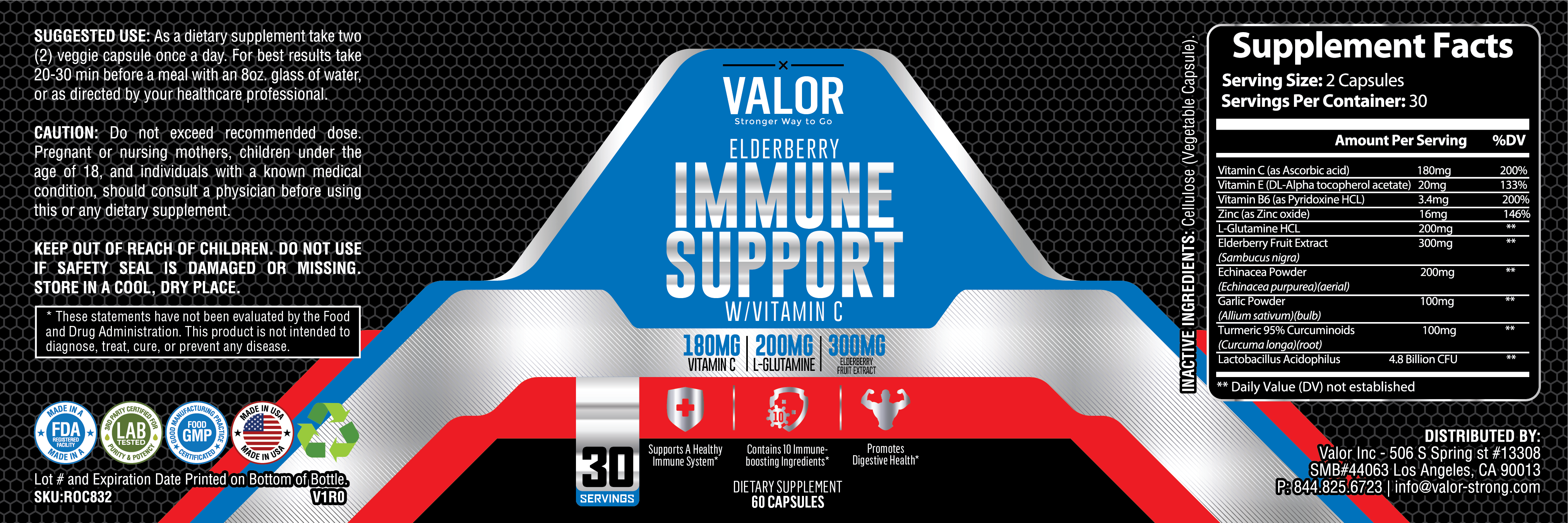 Valor Elderberry Immune Support with Vitamin C – VALOR STRONG SUPPLEMENTS